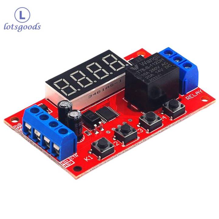 12V Timer Control Switch Module Adjustable Delay Trigger Switch Programmable Pulse Cycle Power ...
