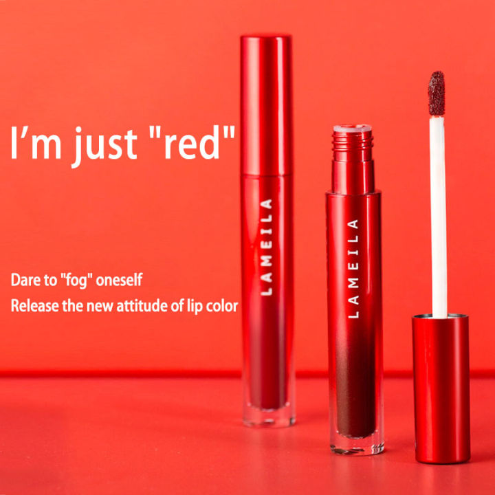 LAMEILA Liquid Lip Tint Long Lasting Lipstick Matte Lip Gloss - 6 ...