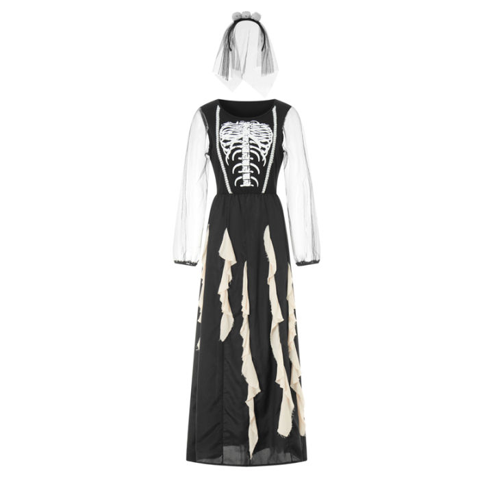 Lilysshop Women Corpse Bride Costume Scary Bride Costume Zombie