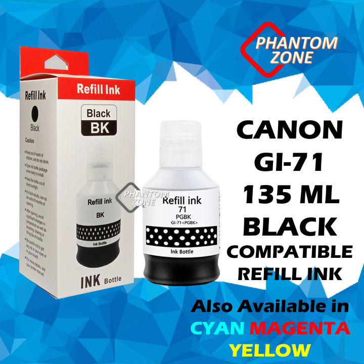 CANON GI-71 BLACK COMPATIBLE REFILL INK GI71 / GI 71 170ML FOR G1020 ...