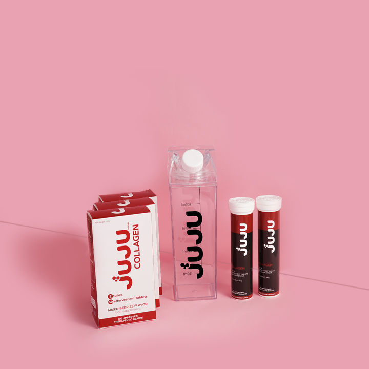JUJU Collagen plus Vitamin C : Effervescent 90 Tablets Collagen drink ...