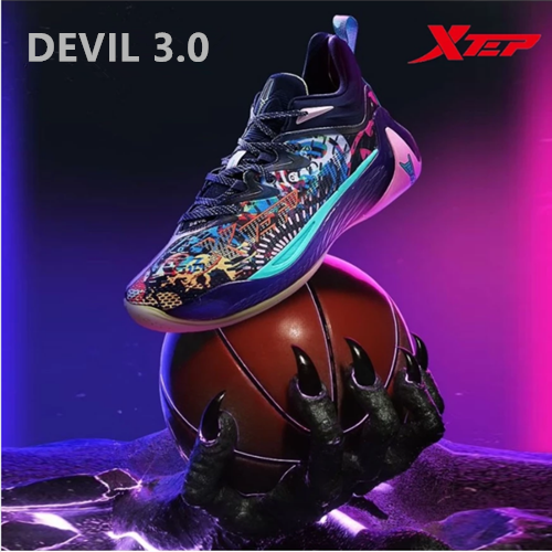 Xtep[Devil 3.0] รองเท้าบาสเก็ตบอลผู้ชาย ไดนามิกโฟม รองเท้าผ้าใบกีฬาเทรนนิ่ง 979419120016 ...