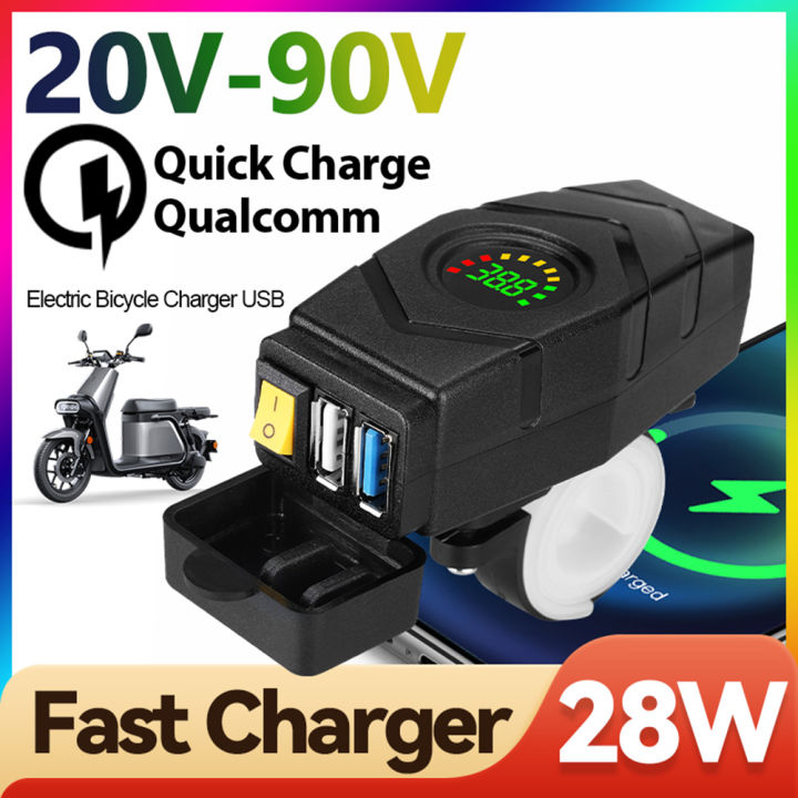 JPK[Ready Stock]28W QC3.0 Quick Charge Usb Charger Waterproof E-Bike ...