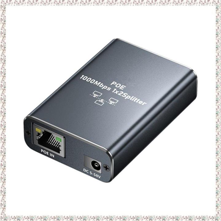 Gigabit Extension Adapter 1 in 2 Out Rj45 Ethernet Switch Splitter POE ...