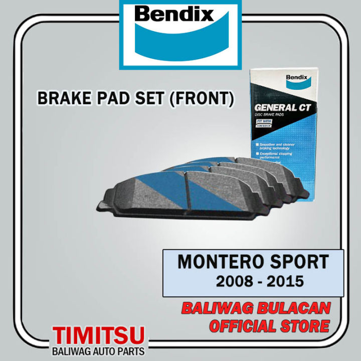 BRAKE PAD FRONT SET MITSUBISHI MONTERO SPORT 2008-2015 STRADA 2008-2016 ...