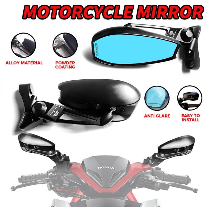 Pinph Motorcycle Rear View Mirror Street King Side Mirror Adjustable ...