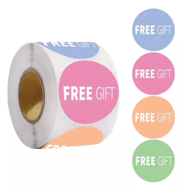 500 PCS Free Gift Sticker Free Gift Tag 4 Design Color Cute | Lazada PH