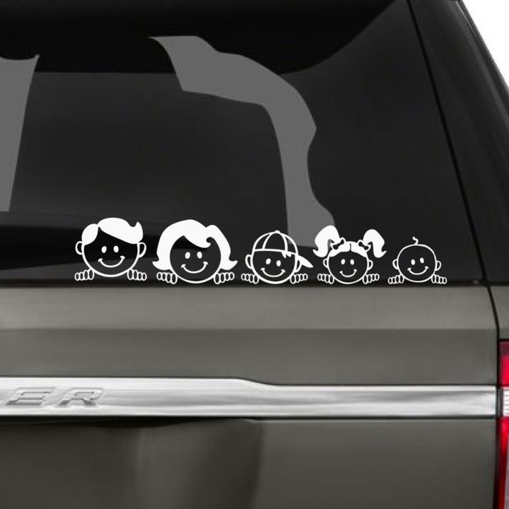 ONWRACE Car Sticker Durable Waterproof PVC Cartoon Family Pattern Car ...