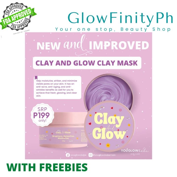 You Glow Babe Clay and Glow Clay Mask 100g with Freebies | Lazada PH