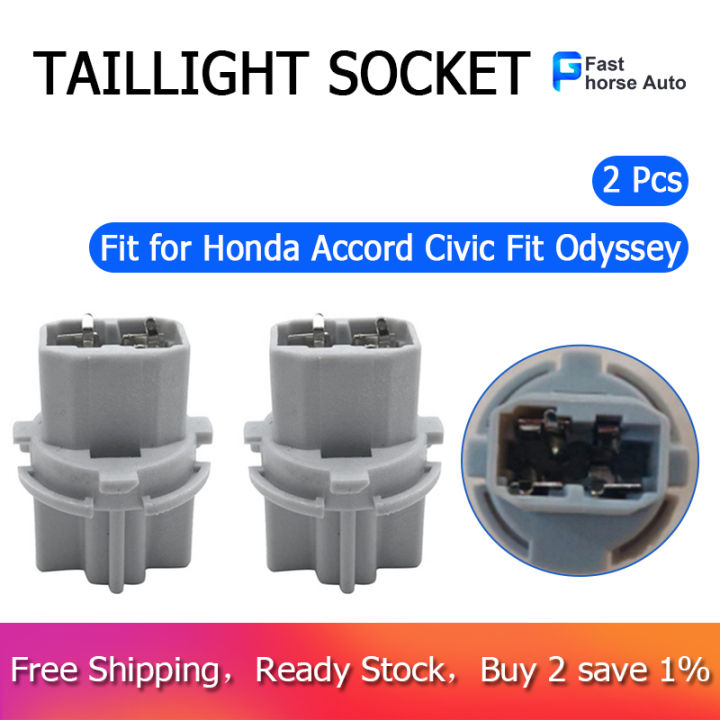 2X 33515-S50-003 Brake Tail Lamp Rear Light Bulb Socket Holder for ...