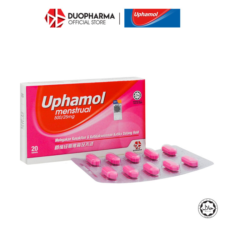 UPHAMOL MENSTRUAL 500mg/25mg TABLET (2X10'S) | Lazada