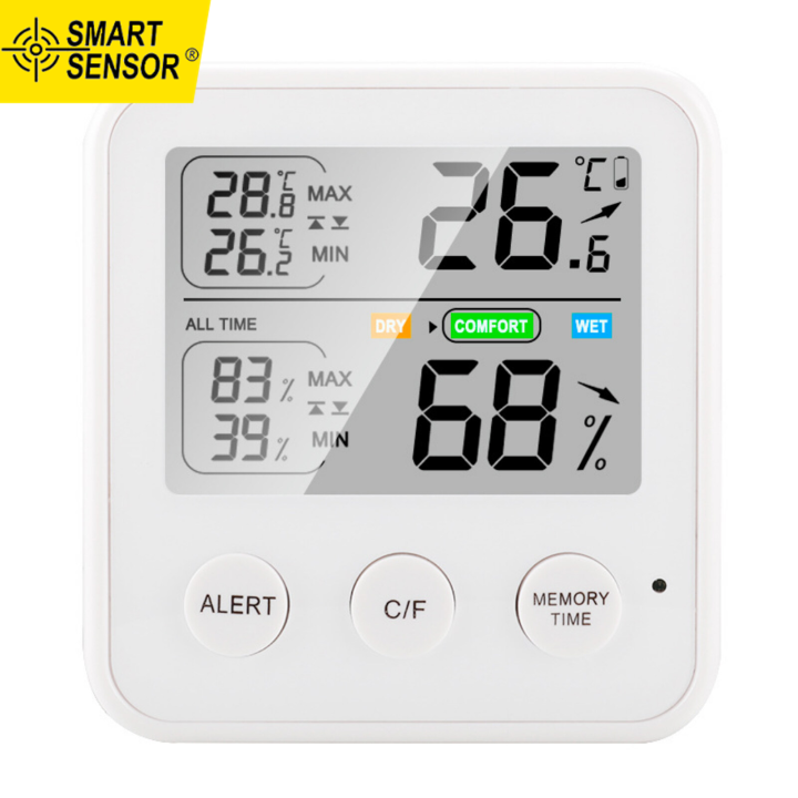 Smart Sensor High Precision Magnetic Thermometer Hygrometer Digital ...
