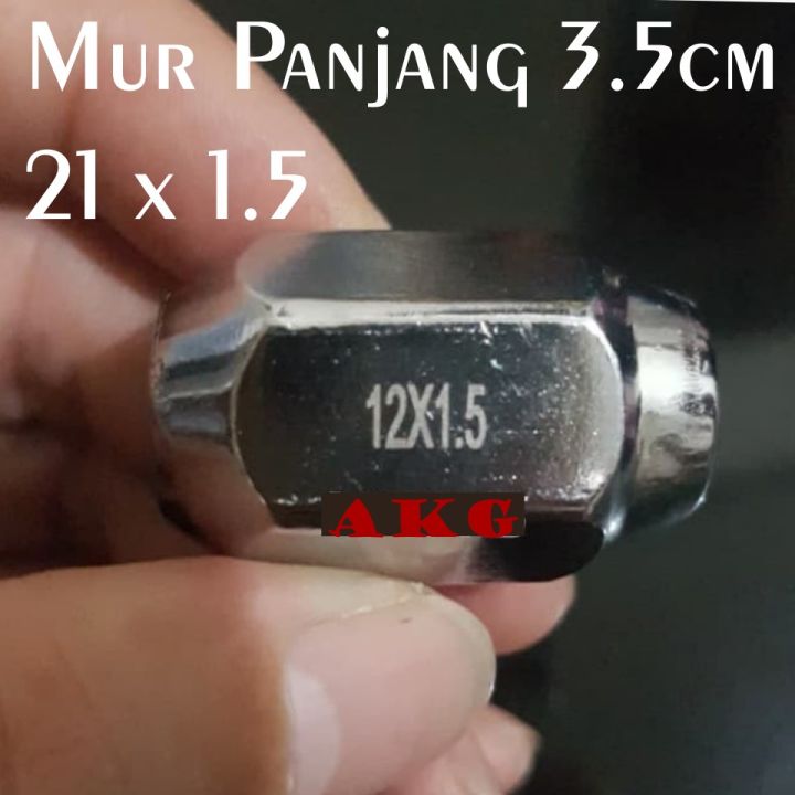 [1 biji] Mur Baut Roda Panjang Velg Ban Mobil Lugnut / Lug nut | Lazada ...