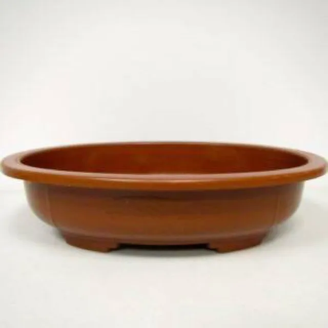 Bonsai oval plastic pots pot shallow wide low 9 inch 9" 22cm bonsai pot ...