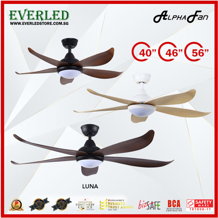 [Installation Available] ALPHA Luna 56" DC Ceiling Fan (with 25W Tri ...