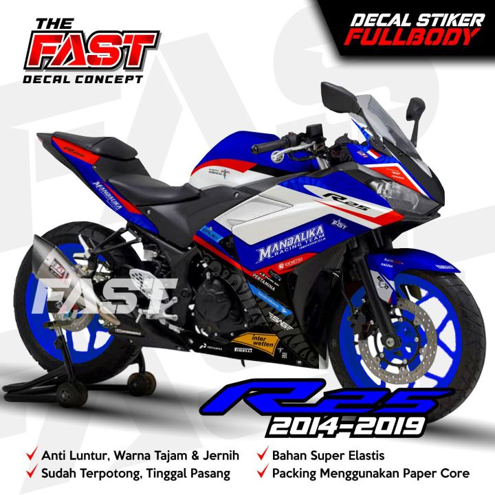 Decal R25 Fullbody Mandalika Custom Decal stiker YZF R25 / stiker r25 ...