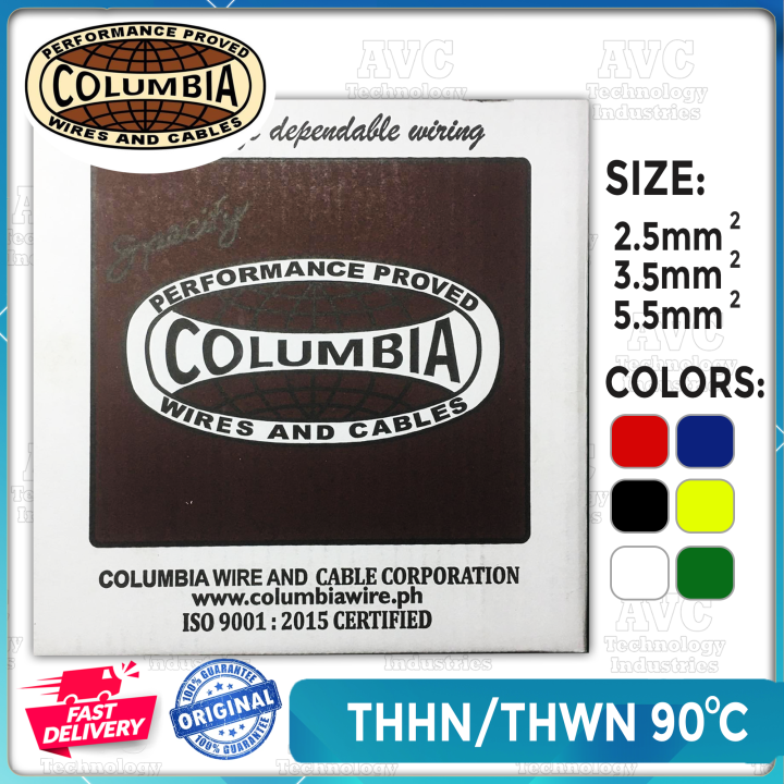 Columbia 2.0mm² / 3.5mm² / 5.5mm² THHN/THWN WIRE Available Colors Red ...