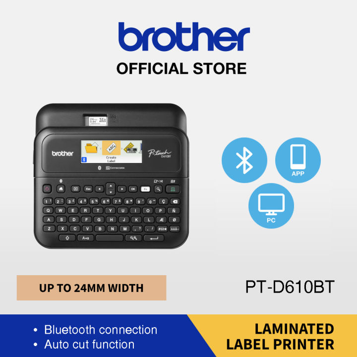 Brother PT-D610BT Laminated Label Printer PTD610BT | Lazada