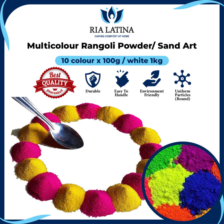 Multicolor Rangoli Powder - Sand Art Type/Rangoli Color Kit/Floor ...