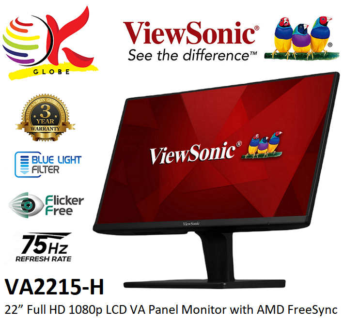 VIEWSONIC 22” VA2215-H 4MS (75Hz) / VA220-H 1MS (100Hz) LED FULL HD ...