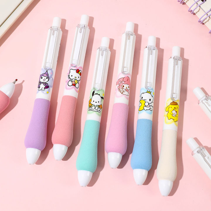 Sanrio sponge soft grip series press gel pen quick dry brush question ...