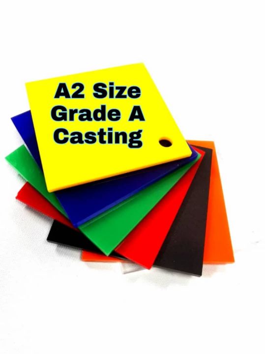 Acrylic Sheet Colour A2 Size ( 420mm Width x 594mm Length) | Lazada