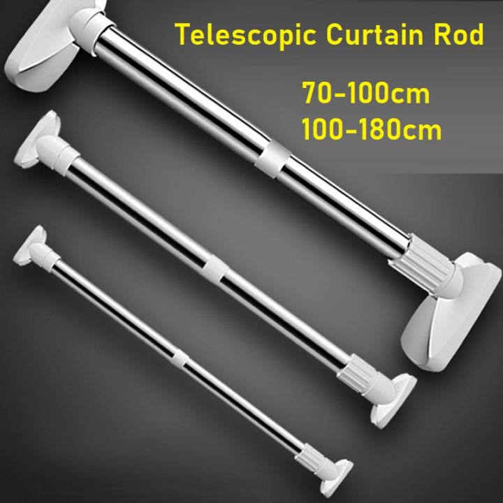【Ready Stock Msia】Telescopic Curtain Rod Stainless Steel Extendable ...