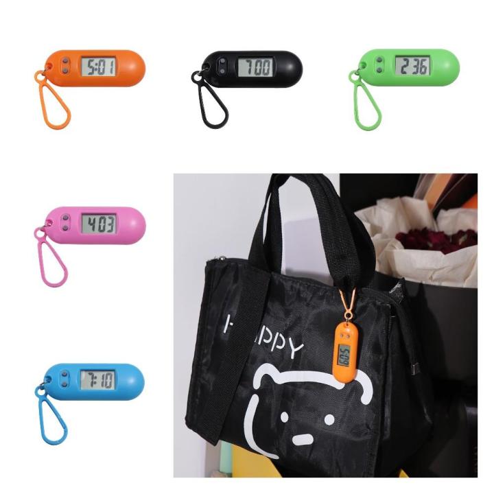 Key Display Digital Electronic Clock Keychain Table Time Display Oval ...