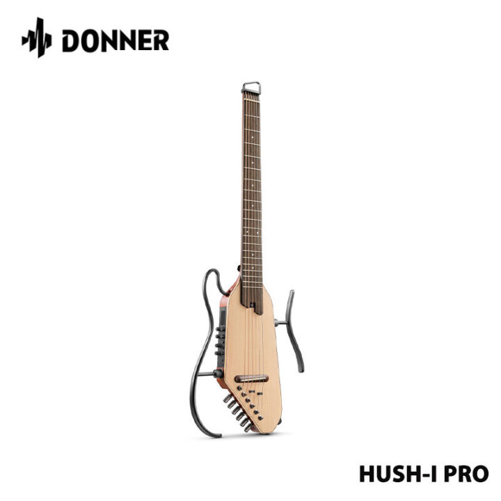 Donner HUSH-I PRO Acoustic-Electric Travel Guitar Kit with Sound ...