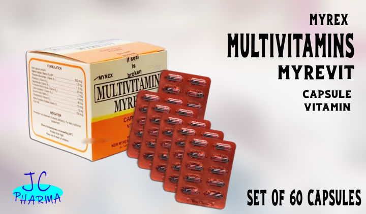 Authentic Myrex Myrevit Multivitamins Capsule Vitamin (Set of 60 ...