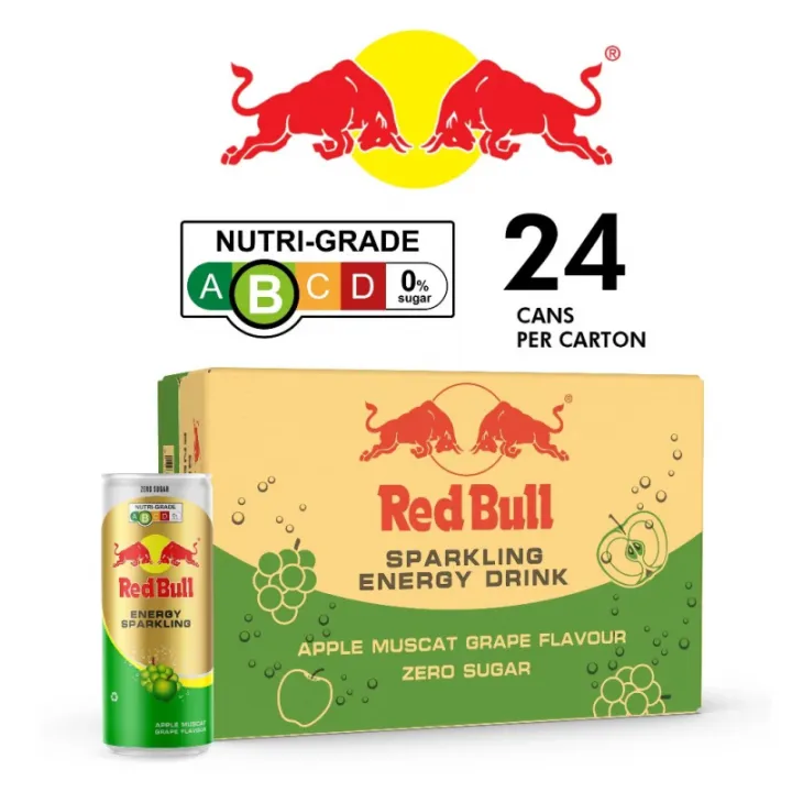 Red Bull Sparkling Apple Muscat Grape Energy Drink (250ml) 24 Pack ...