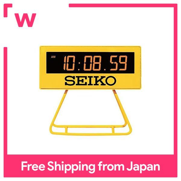 Seiko Clock Alarm Clock Yellow 93 × 104 × 45mm Digital Mini Timer Clock ...