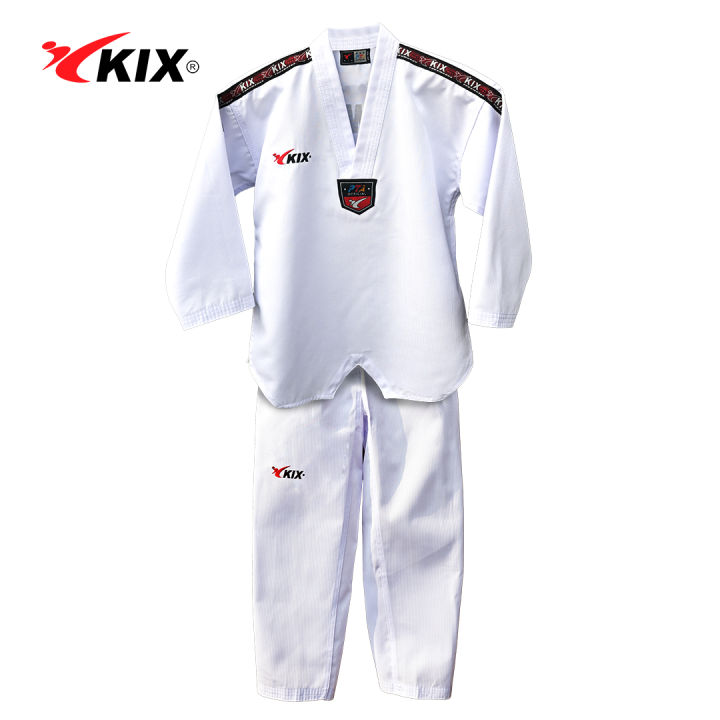 Kix Taekwondo Ribbed Dobok RS23 (White Collar) | Lazada PH