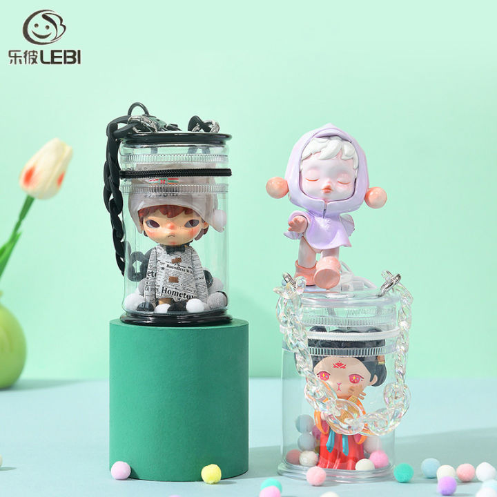 LEBI ถุงทรงกระบอกทรงกระบอกกันฝุ่นจี้หน้าจอแสดงผลจัดเก็บโปร่งใส Pvc ...