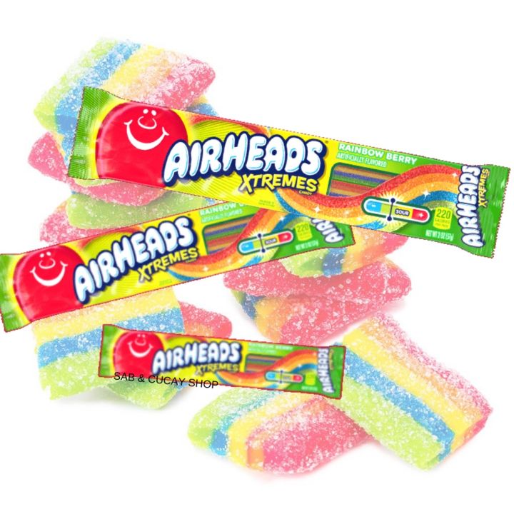 Airheads Xtremes Rainbow Berry Sour Belts Candy | Lazada PH