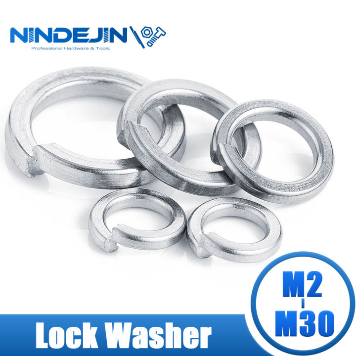 NINDEJIN 1/10/50pcs spring lock washer m2 m2.5 m3 m4 m5 m6 m8 m10 m12 ...