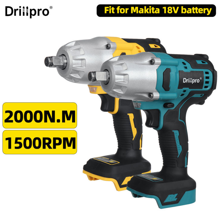 Drillpro 1/2" Wrench Power Tools 2000N.M 1500RPM Cordless Electric ...