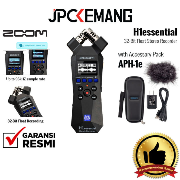 Zoom H1essential with APH-1e Accessory Pack 2-Track Stereo Portable ...