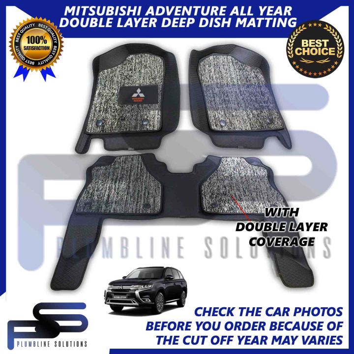 7D Double Layer Deep Dish Matting for Mitsubishi Adventure ALL YEAR ...