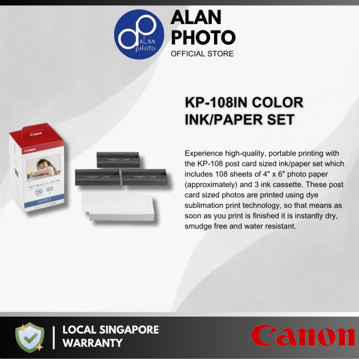 Canon KP108IN High-Capacity Color Ink/108 sheets Paper Set CP1300 ...