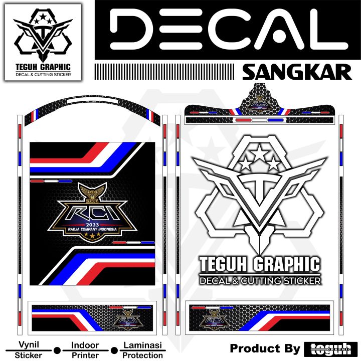 Stiker Sangkar Kotak RCI Radja Company Indonesia Motif Bendera | Lazada ...