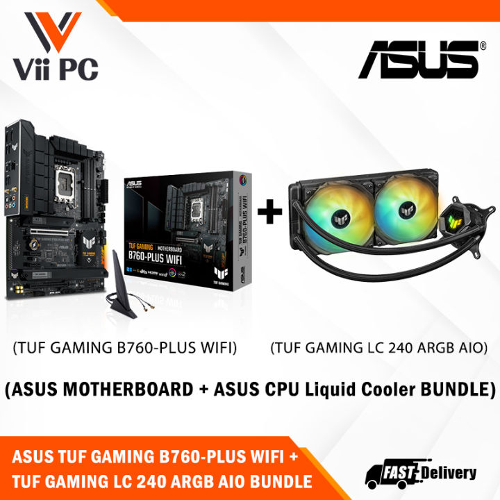 ASUS TUF GAMING LC 240 ARGB AIO CPU Liquid Cooler with Aura Sync and ...