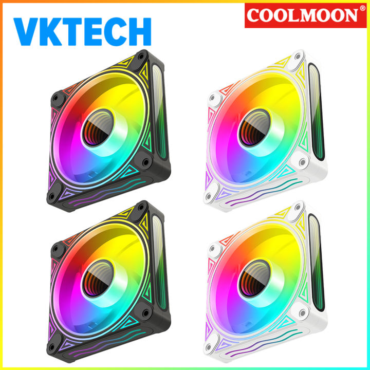 [Vktech] COOLMOON DM1 120mm Case Fan 5V 3PIN ARGB Aura Sync 12V 4PIN ...