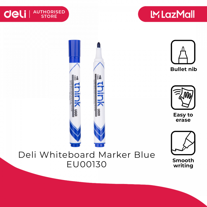 Deli Whiteboard Marker Blue (1PC) EU00130 [7531U00130] | Lazada PH