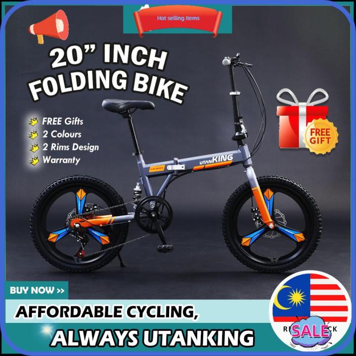 ⭐ ⭐READY STOCK⭐ ⭐ UtanKing™ 20 Inch Folding Bike MTB 7 Speeds Gear ...