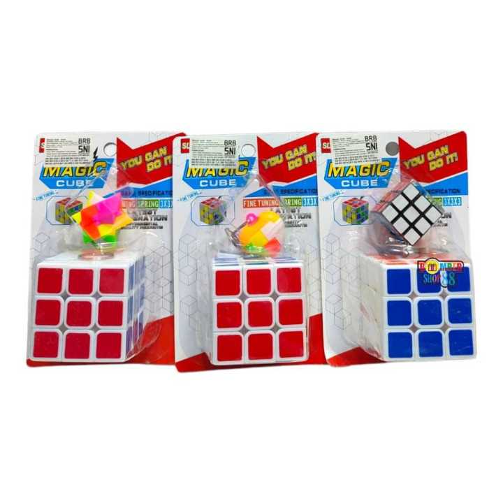 Mainan Anak Puzzle Rubik Kubus Magic 2 in 1 Cube Sport Bentuk 3D ...