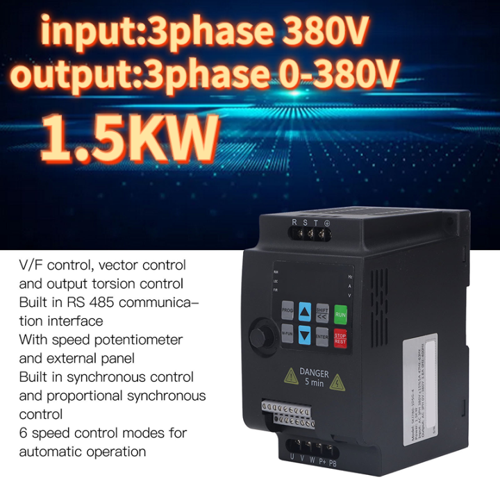 Variable Frequency Drive Vfd 3 Phase Ac380v Input Ac0‑380v Output Rail