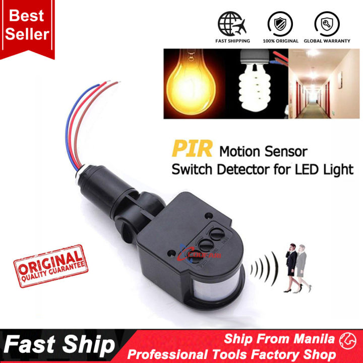 LED Outdoor 90-250V 180 Degree Security Infrared PIR Motion Sensor ...