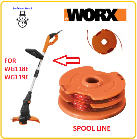 Worx WA0007 REPLACEMENT SPOOL LINE REFILL LINE NYLON STRING WG119E Grass Trimmer WG119 WG118E ...