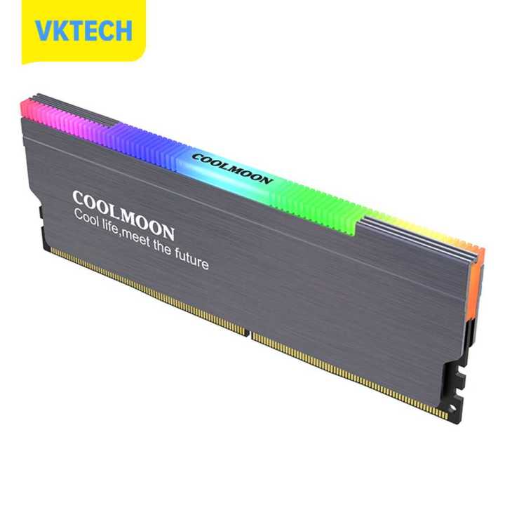 [Vktech] COOLMOON CR-D134S ARGB RAM Heatsink Desktop Computer Memory Heat Spreader Cooler ...